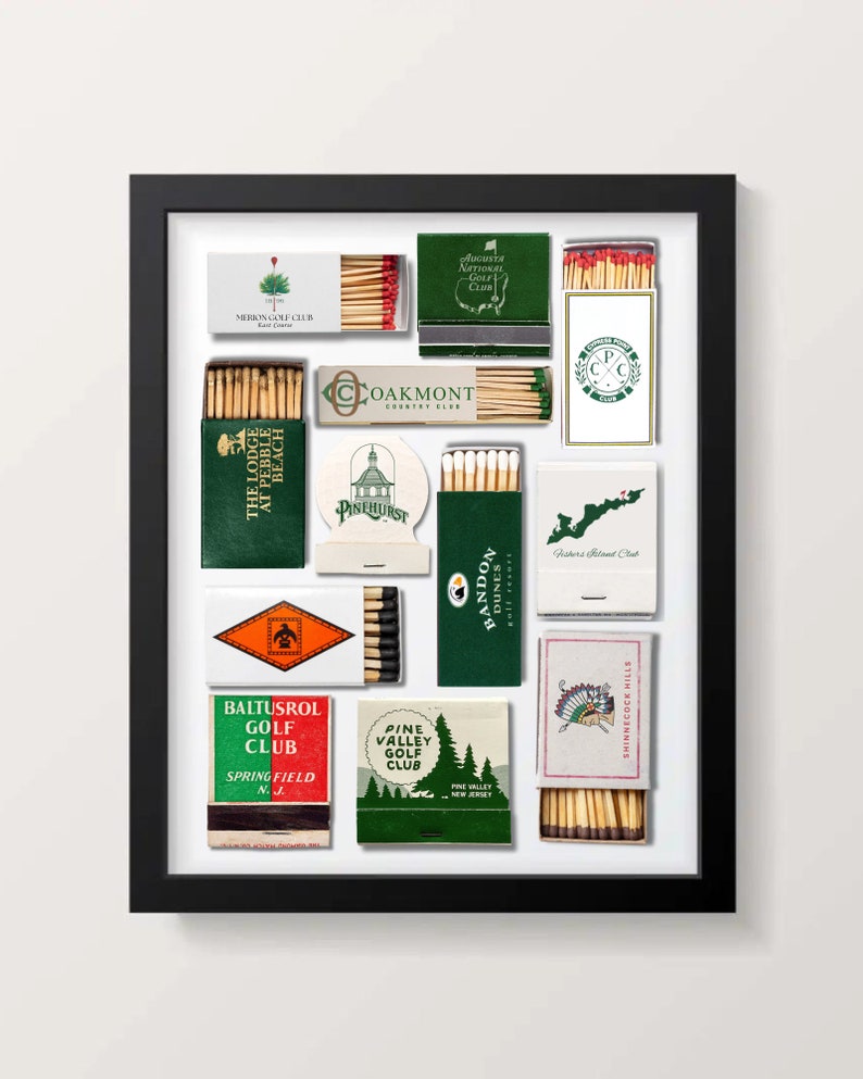 American Golf Courses Matchbook Print - Etsy