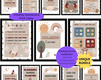 Sensory Room Posters- Set of 13 Calming Corner Posters- Sensory Room ...