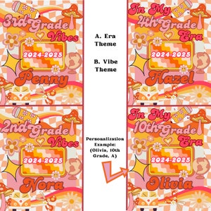 Groovy Back to School Vibes Sign Personalized 1st Day of School Era ...