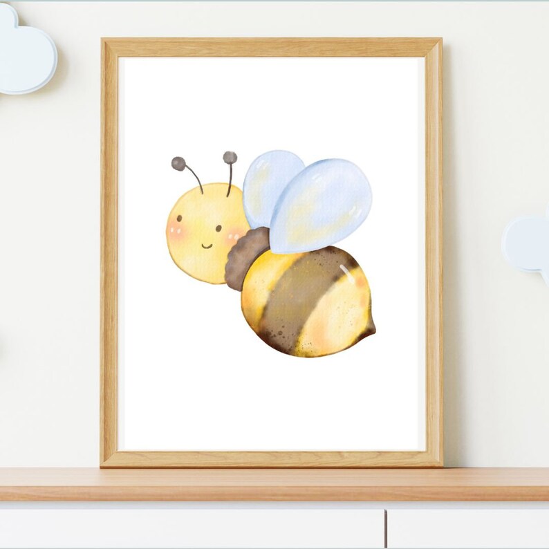 Honeycomb Haven Honeybee Wall Art, Boho Bee Art Set of 3, Yellow ...