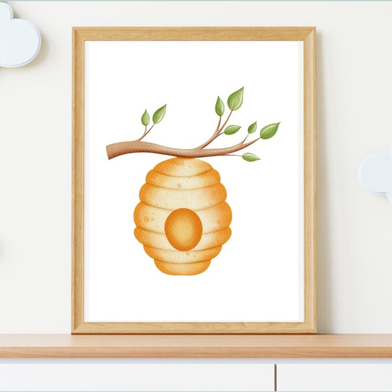Honeycomb Haven Honeybee Wall Art, Boho Bee Art Set of 3, Yellow ...
