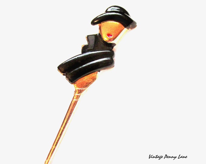 Vintage Glam Girl Pin Art Deco Style Brooch - Etsy