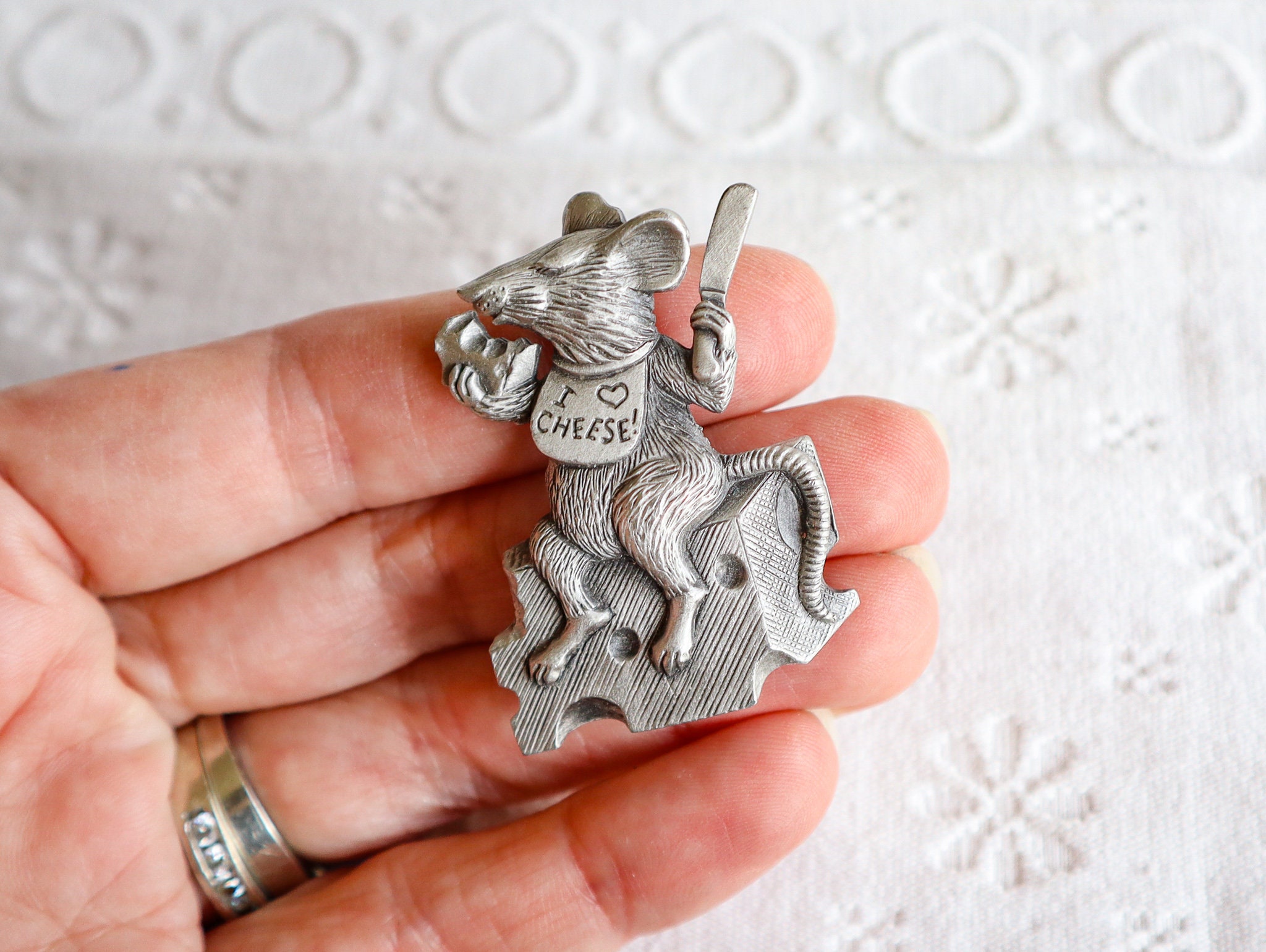 Pewter Brooch Lot Vintage Signed Pins | Etsy