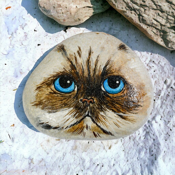 Painted Cat Stones - Etsy