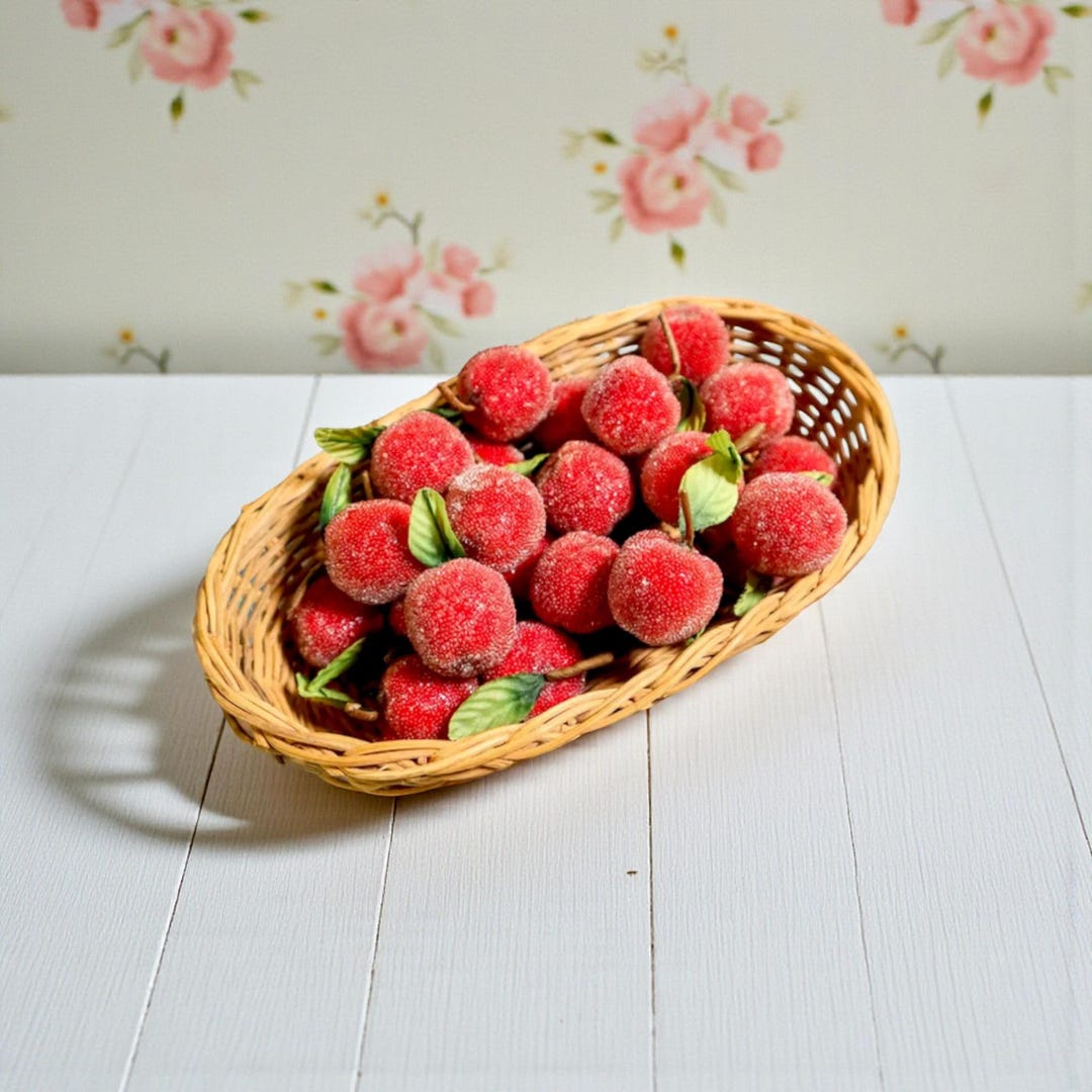 Vintage Artificial Sugar-beaded Cherries – 18 Pieces - Etsy