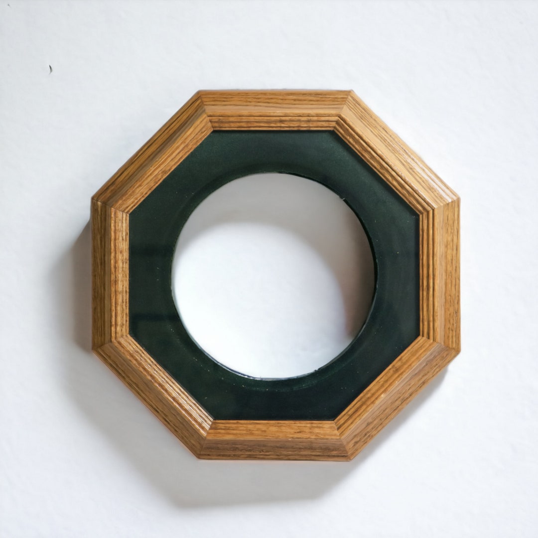 Vintage Octagonal Wood Plate Frame Shadow Box Frame - Etsy