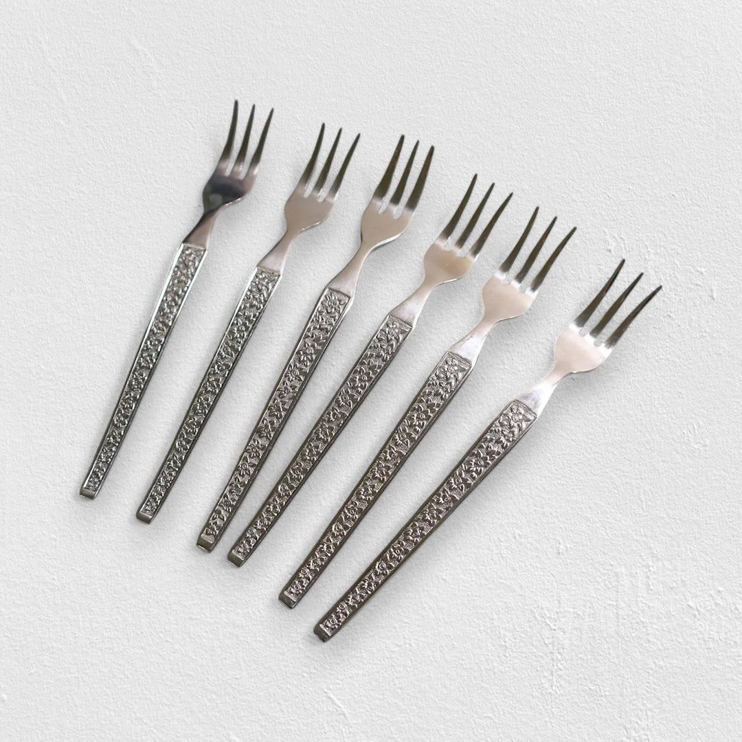 3 Tine Stainless Steel Forks, Vintage Dessert Pastry Forks, Seafood ...