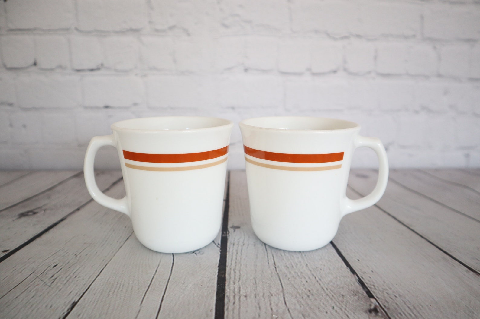 Vintage Corning Ware Mug Set of 2 Reddish Brown and Tan | Etsy