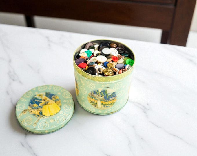 Vintage Tin Filled With Buttons – Estate Find Sewing Lot - Etsy