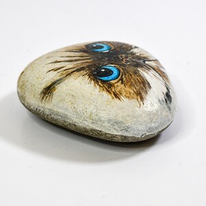 Hand Painted Rock Paperweight Persian Cat Painting on Stone Figurine - Etsy
