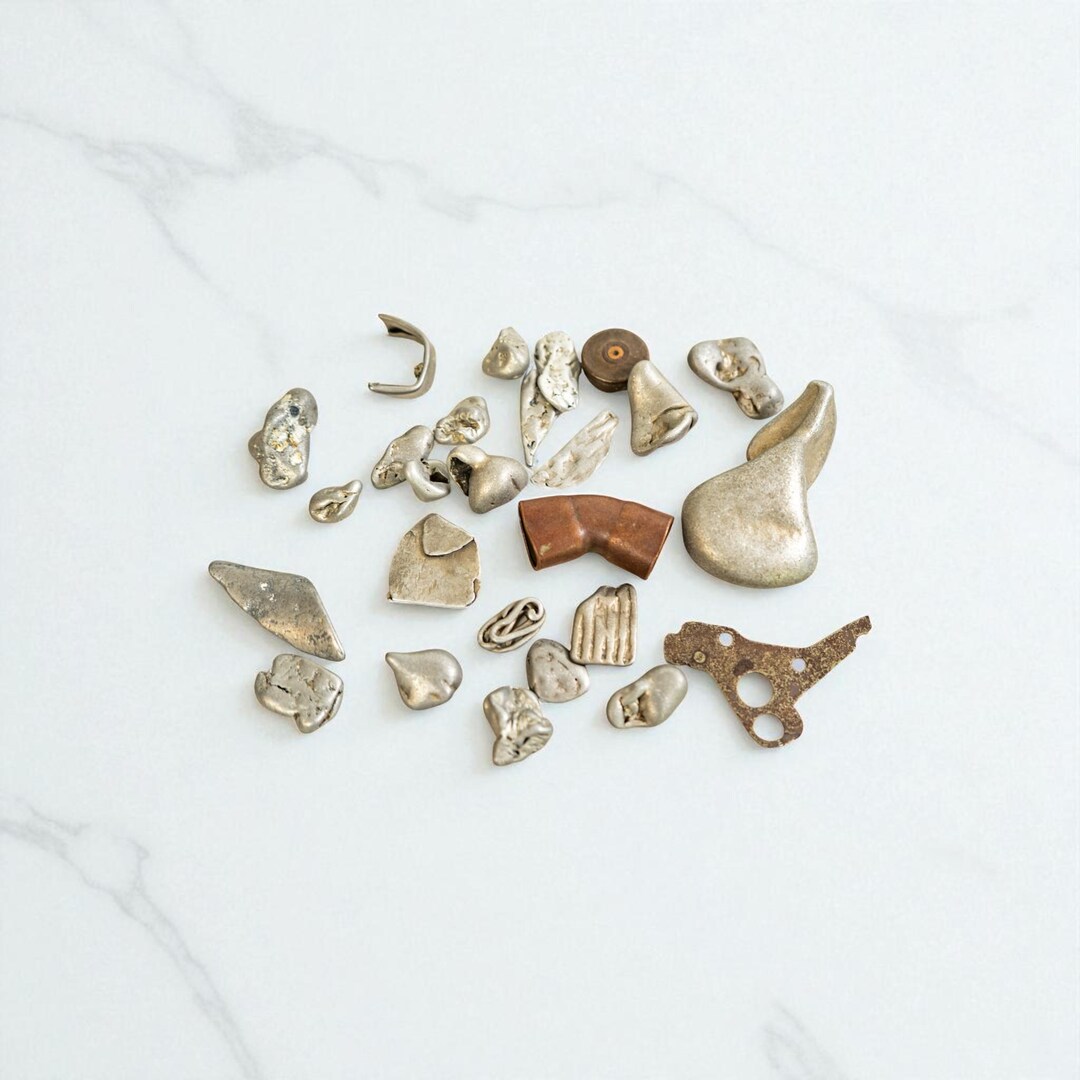 Lake Ontario Surf-tumbled Metal Pieces: Altered Art Supplies, 152g Lot ...