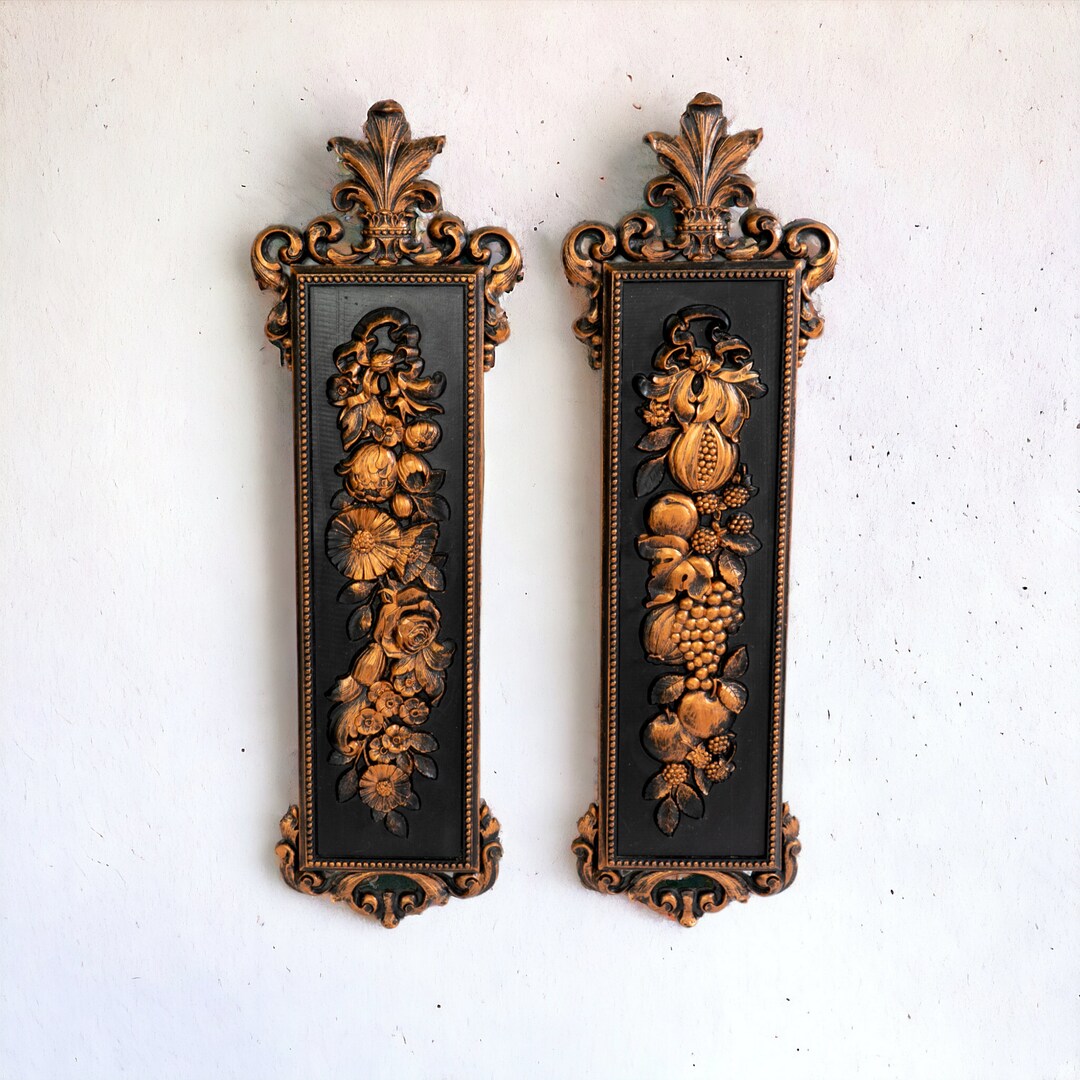 Syroco Wall Hangings Copper Resin Vintage Wall Decor Panels Plaques - Etsy