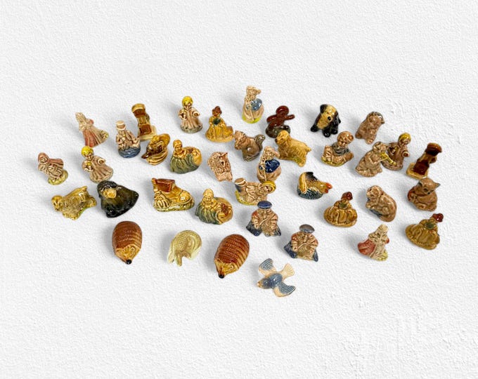 Vintage Wade Figurine Lot – 48-piece Miniature Porcelain Collection ...