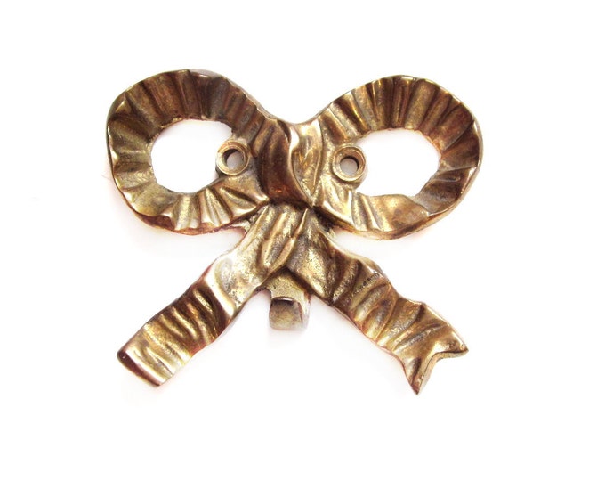 Vintage Brass Ribbon Bow, Wall Art Accent - Etsy