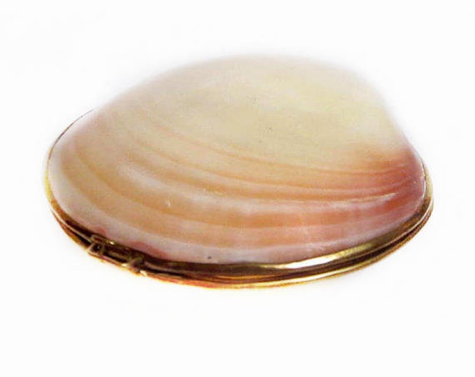 Vintage Clam Shell Box, Seashell Trinket Box Container Case - Etsy