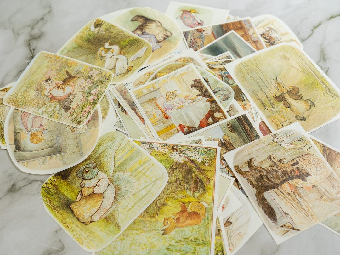 Vintage Beatrix Potter Children’s Book Illustration Clippings – 64 ...