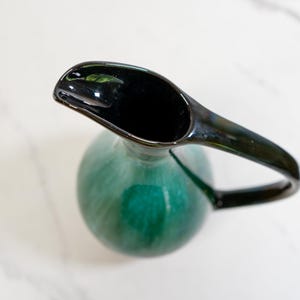 Vintage Blue Mountain Pottery Pitcher Vase | Green Drip Glaze | 10.75 ...