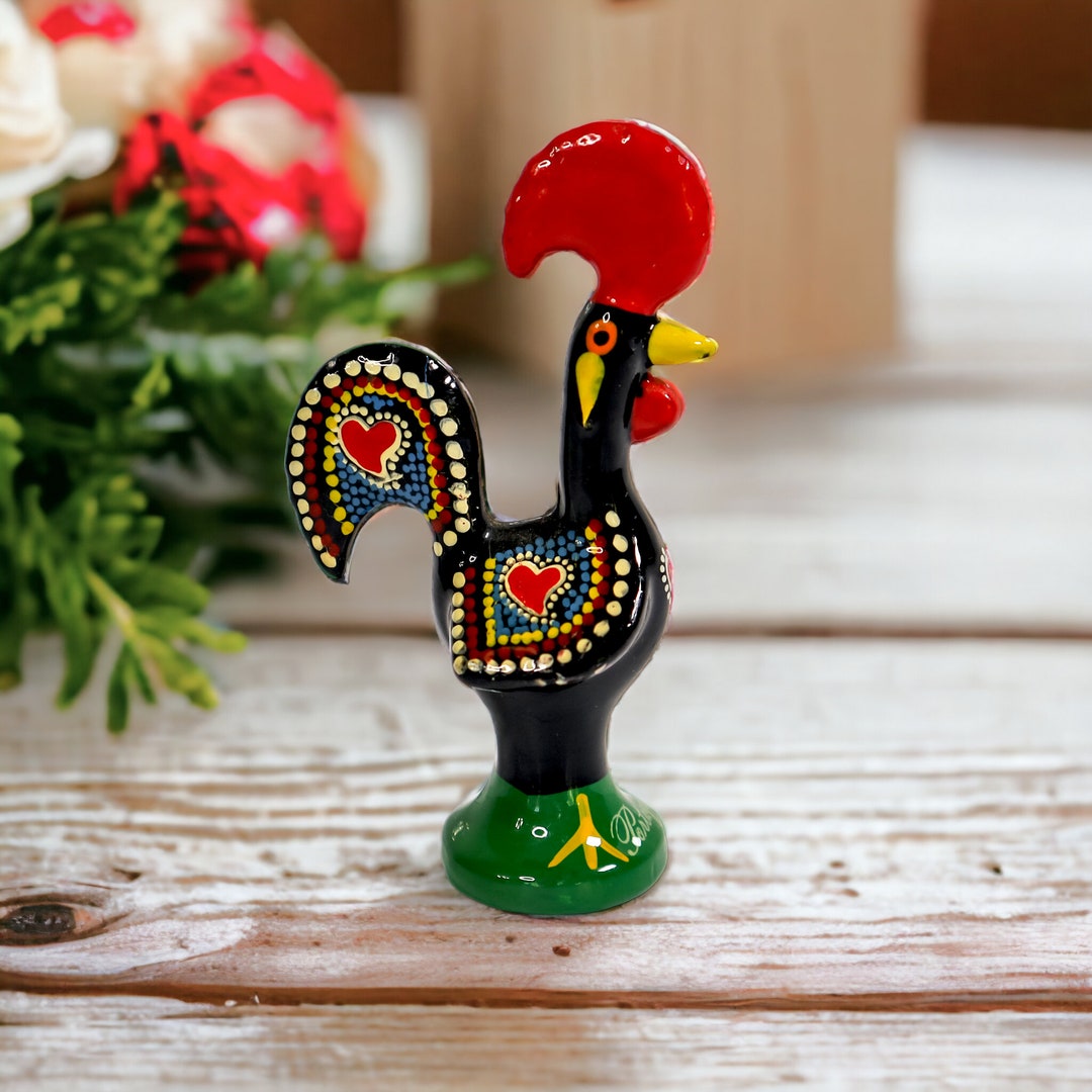 Portuguese Good Luck Rooster Vintage Toleware Chicken 3 - Etsy
