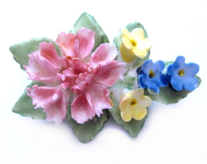 Vintage Porcelain Brooch Ceramic China Flower Pin - Etsy