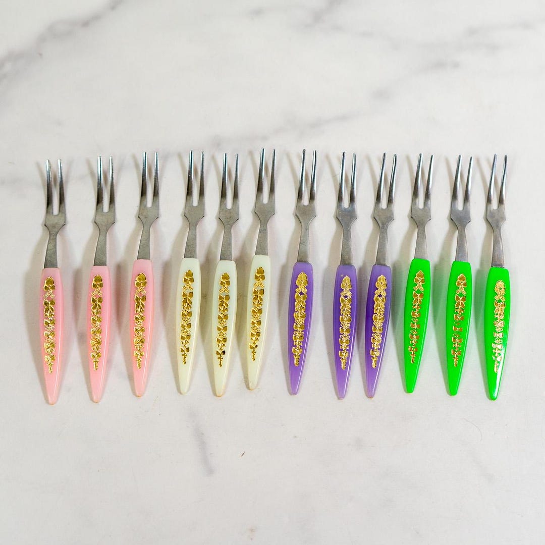 Mid Century Mini Forks | Vintage Appetizer Fork Set Made in Japan - Etsy