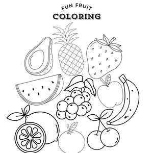 10 Printable Coloring Page Fruit Vegetable Animals - Etsy