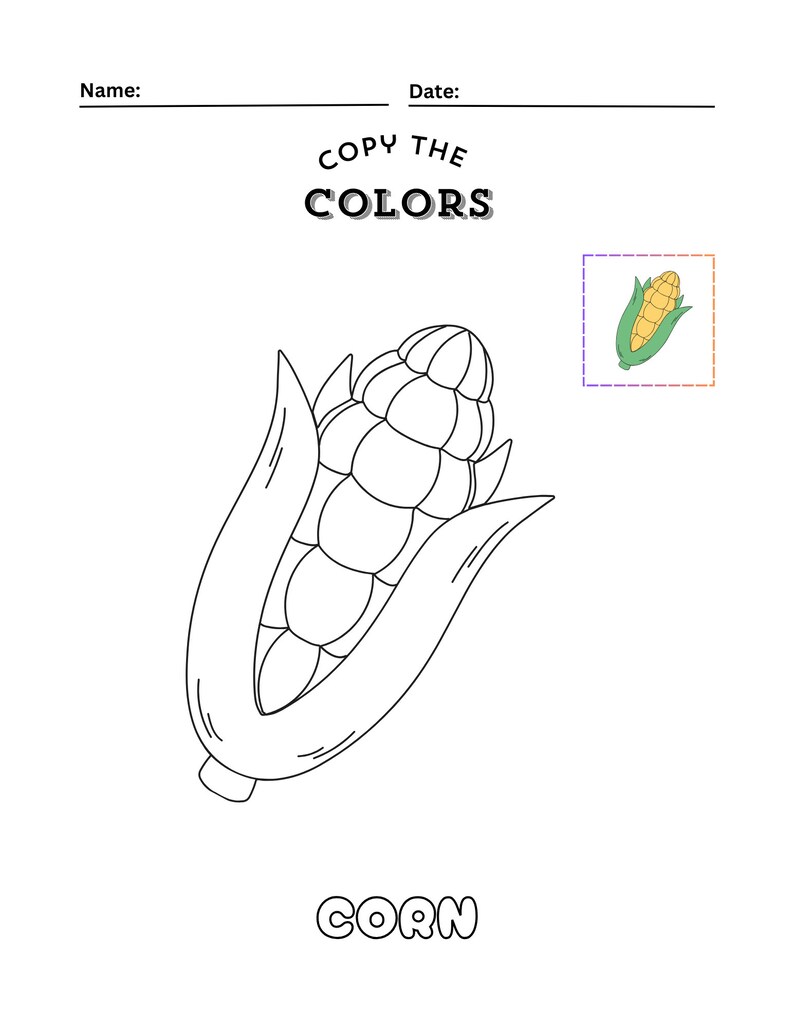 10 Printable Coloring Page Fruit Vegetable Animals - Etsy