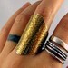 Warriors Shield - Hammered Brass Ring - MADE TO ORDER - Etsy