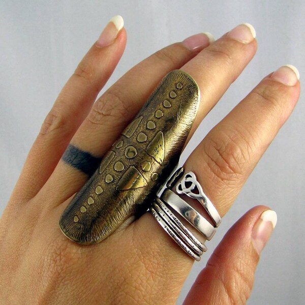 Shield Ring - Etsy