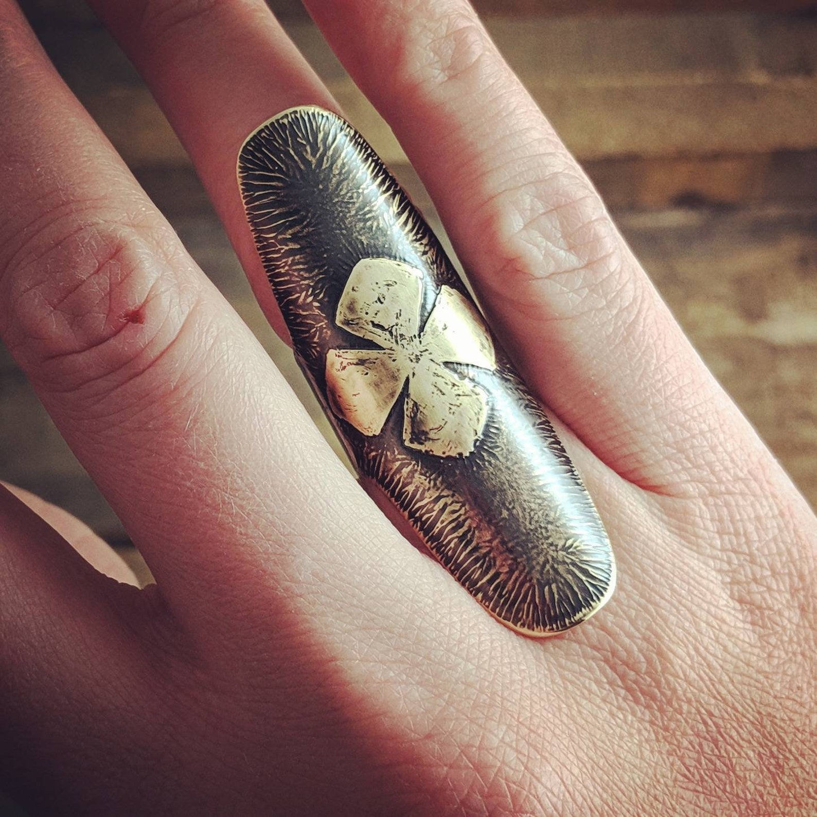 Warriors Shield - Armor Ring - Brass Cross Knuckle Ring - MADE TO ORDER ...