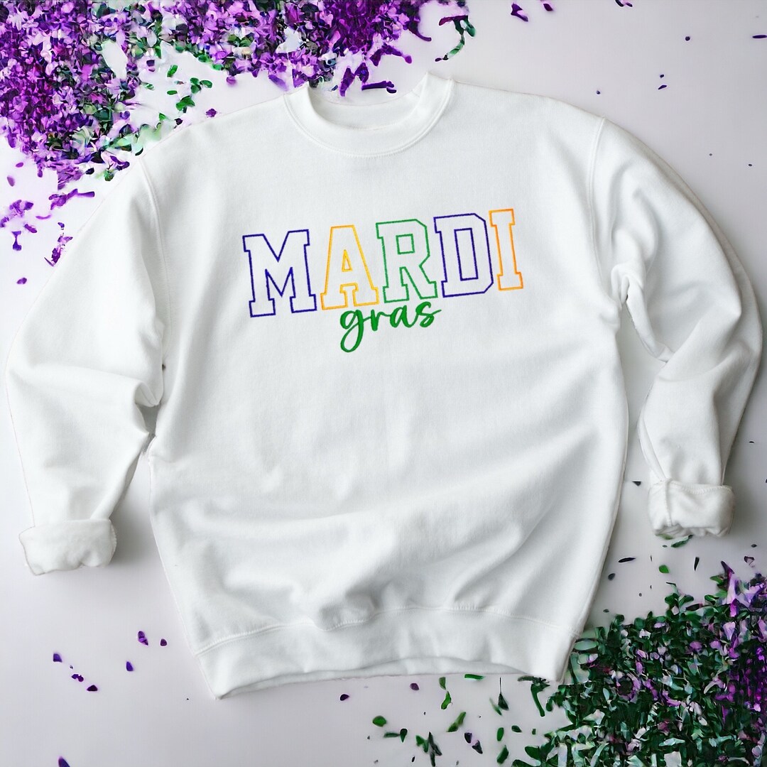 Marco Gras New Orleans Embroidered Sweatshirt - Etsy