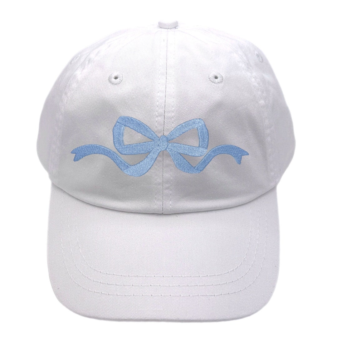 Bow Embroidered Hat - Etsy
