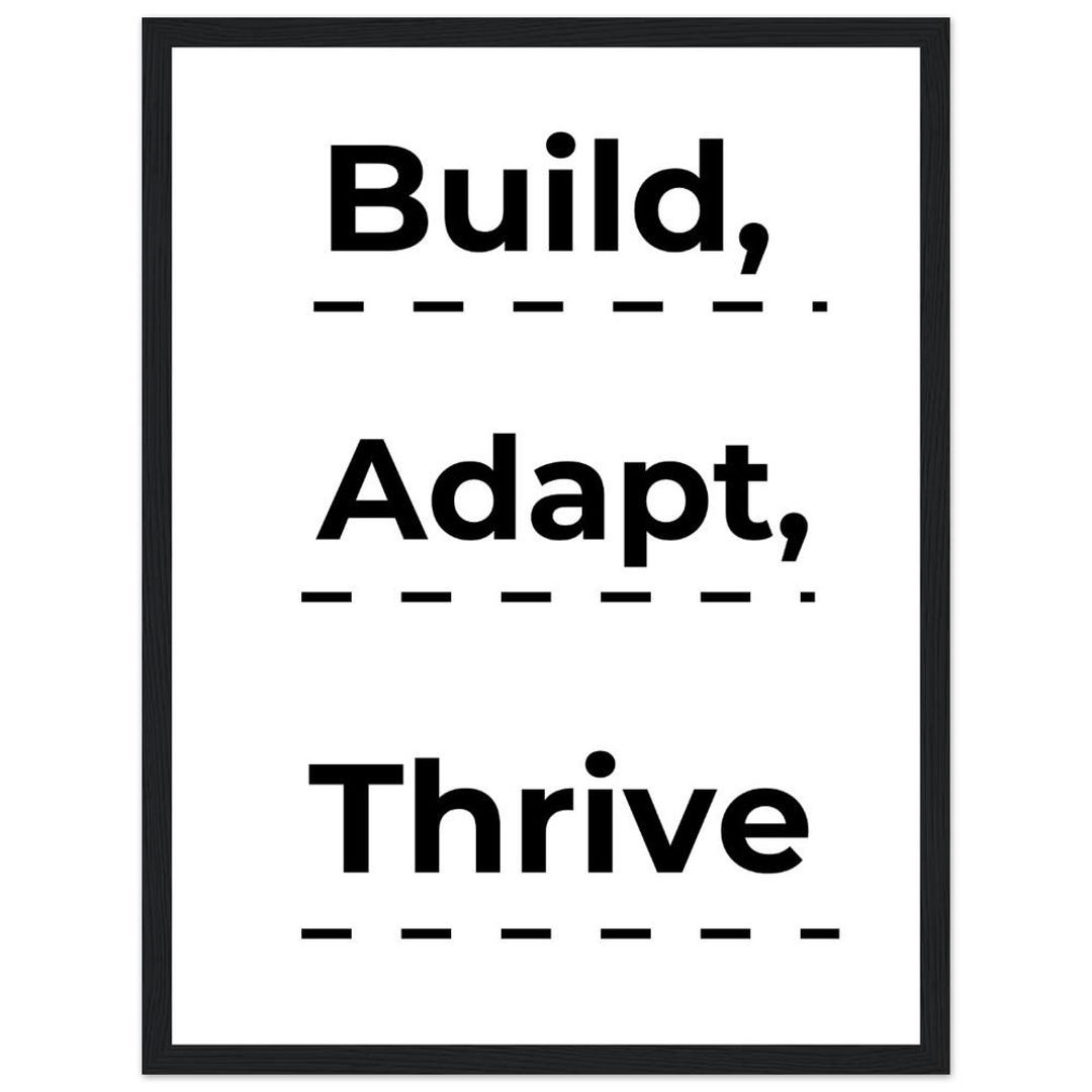 BUILD, ADAPT, THRIVE Motivational Wall Art Print Inspirational ...