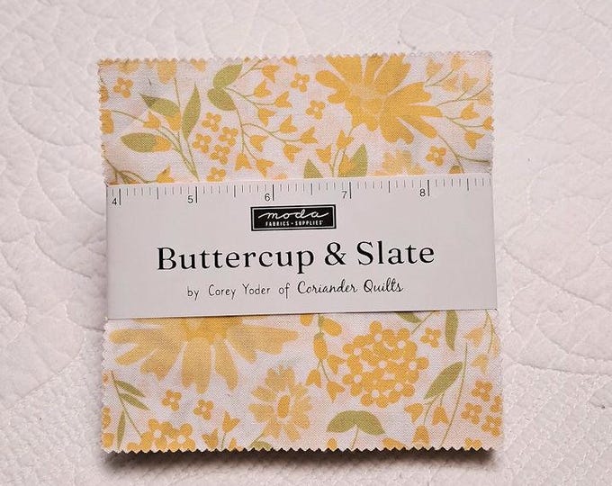 Buttercup & Slate Charm Pack by Corey Yoder of Coriander Quilts for ...