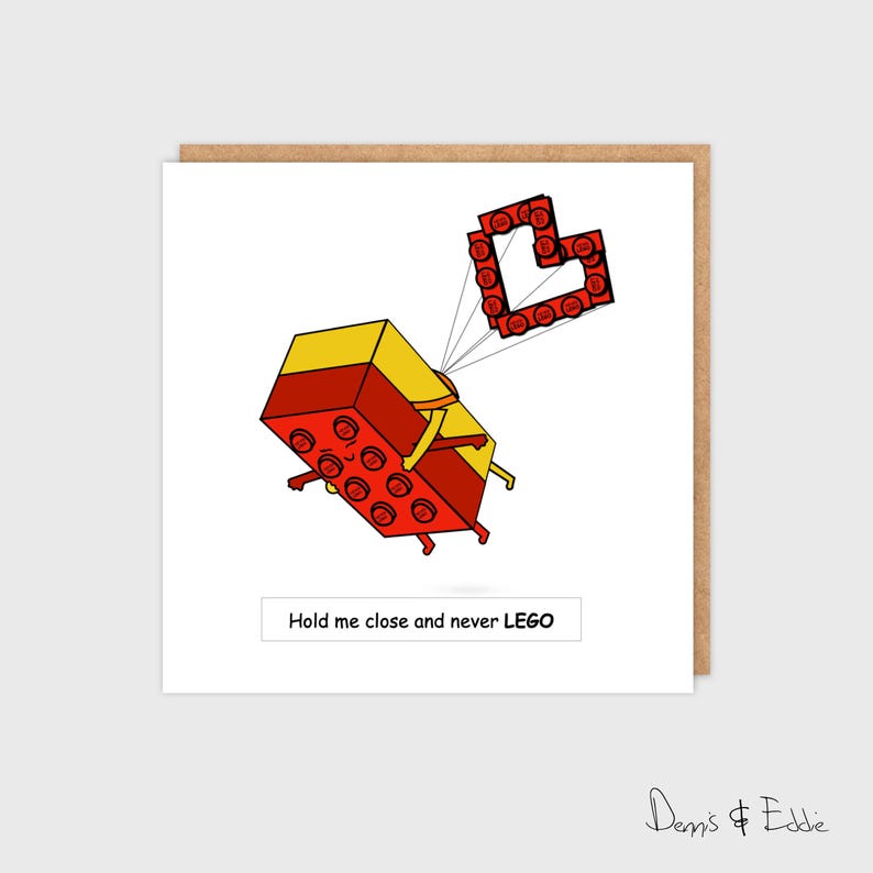 Cute Lego Birthday Card, Anniversary Card, for Girlfriend, for ...
