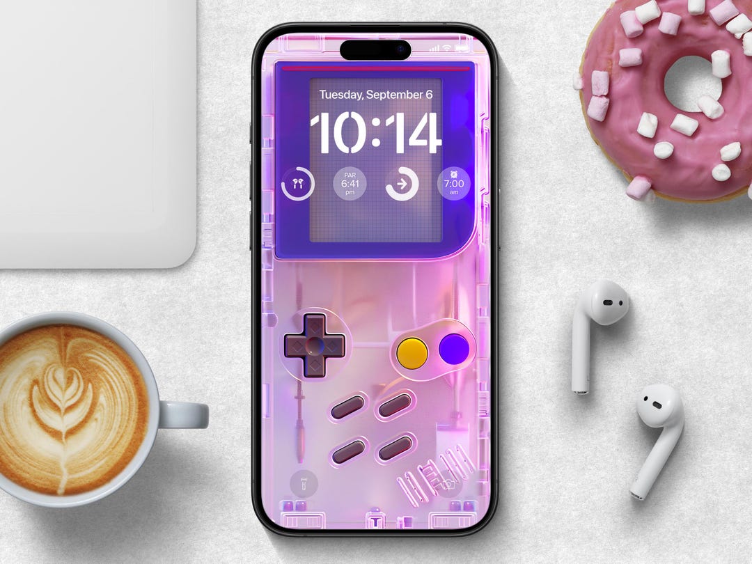 4k Retro Game Pink Console Original Mobile Wallpaper, Whimsical ...