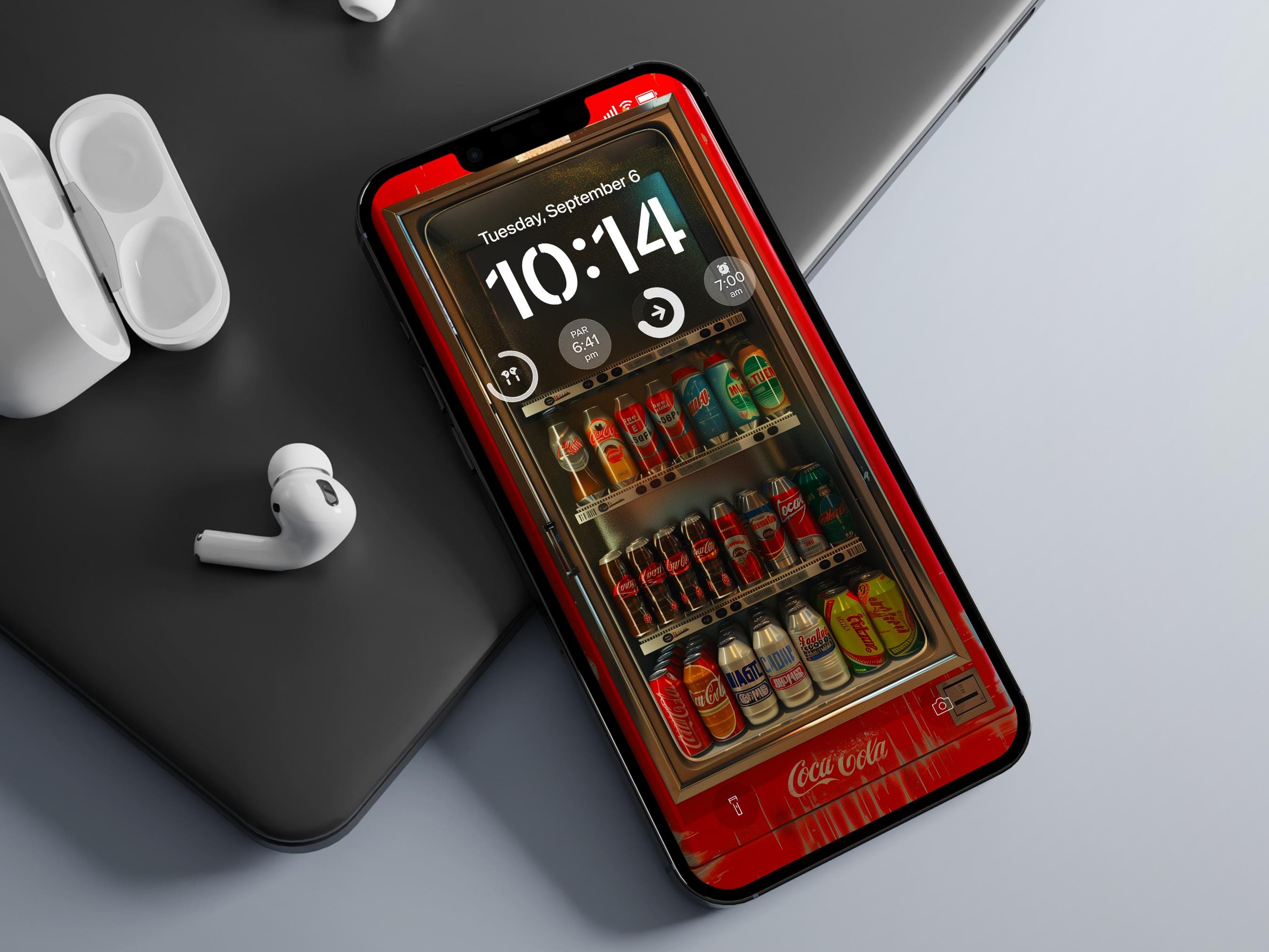 4k Soda Can Automat Mobile Wallpaper for iPhone and Android Phones - Etsy