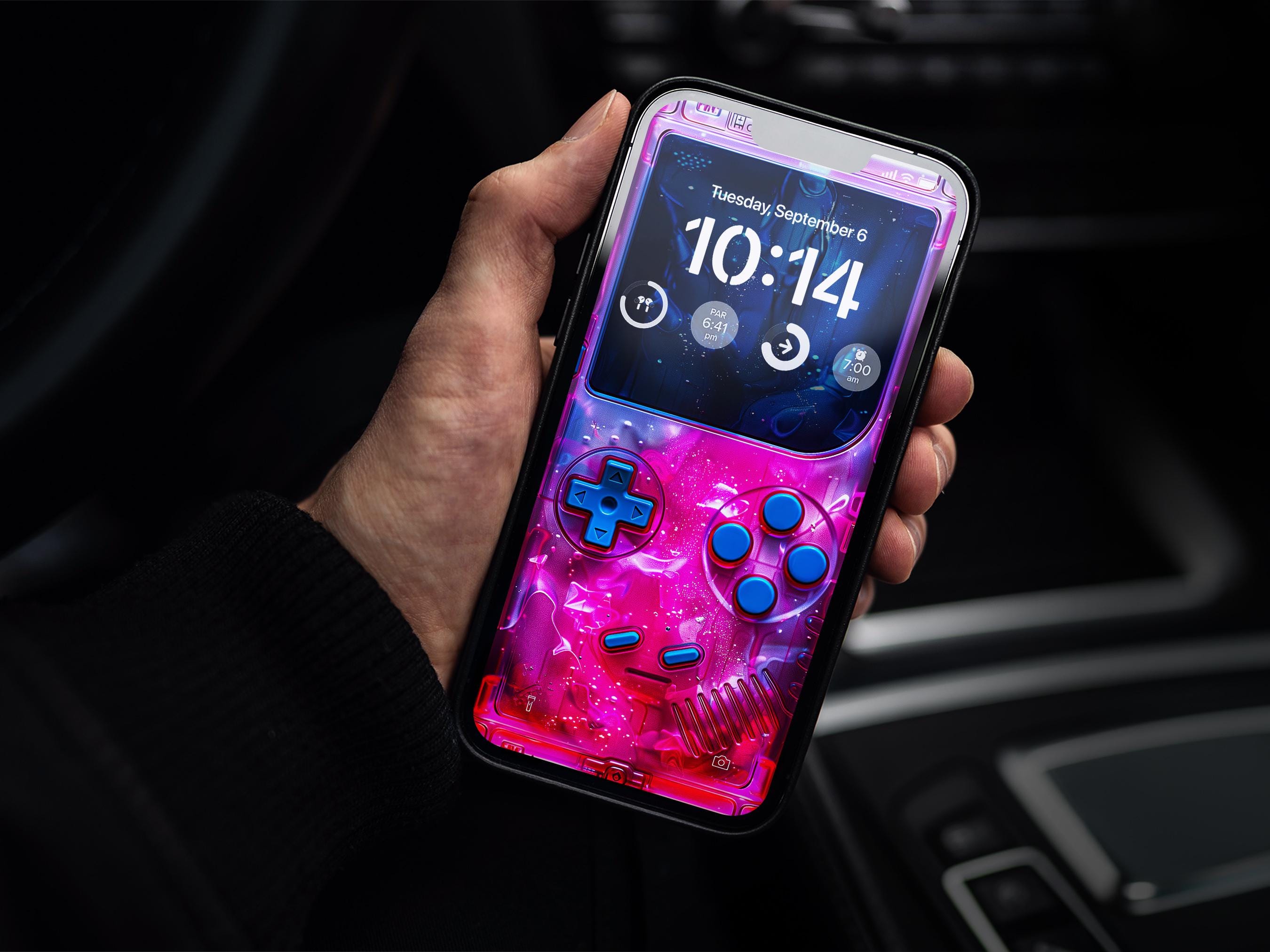 4k Retro Game Pink Console Original Mobile Wallpaper, Whimsical ...