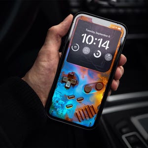 4k Retro Game Blue Console Original Mobile Wallpaper, Whimsical ...