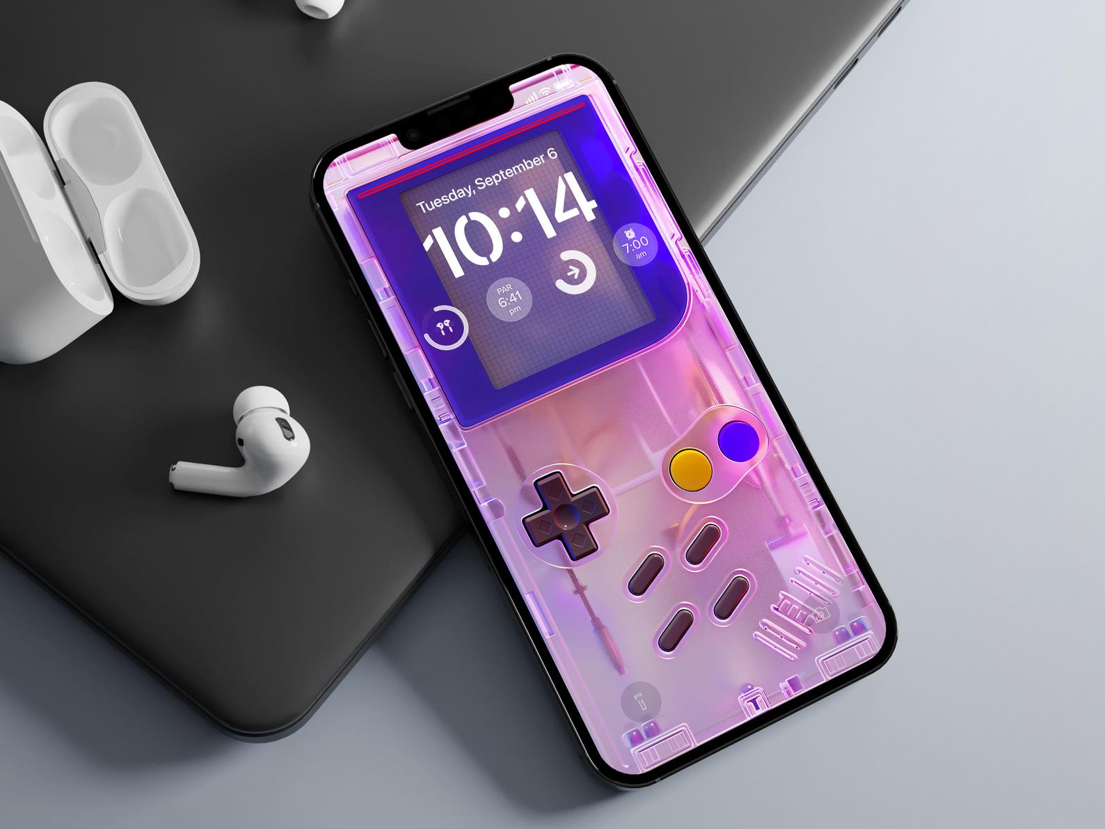 4k Retro Game Pink Console Original Mobile Wallpaper, Whimsical ...