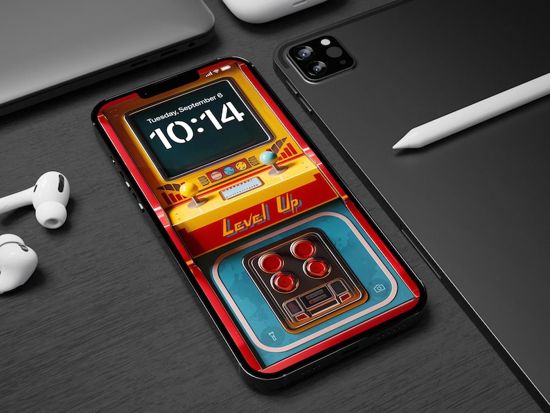 4k Street Style Arcade Video Game Machine, Mobile Wallpaper for iPhone ...