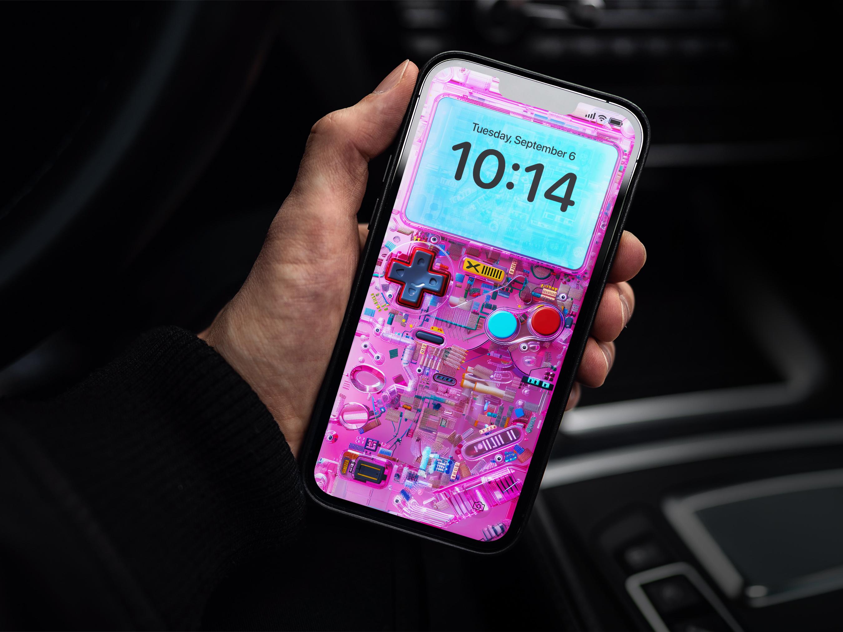 4k Gameboy Pink Console Original Mobile Wallpaper, Whimsical Wallpapers ...