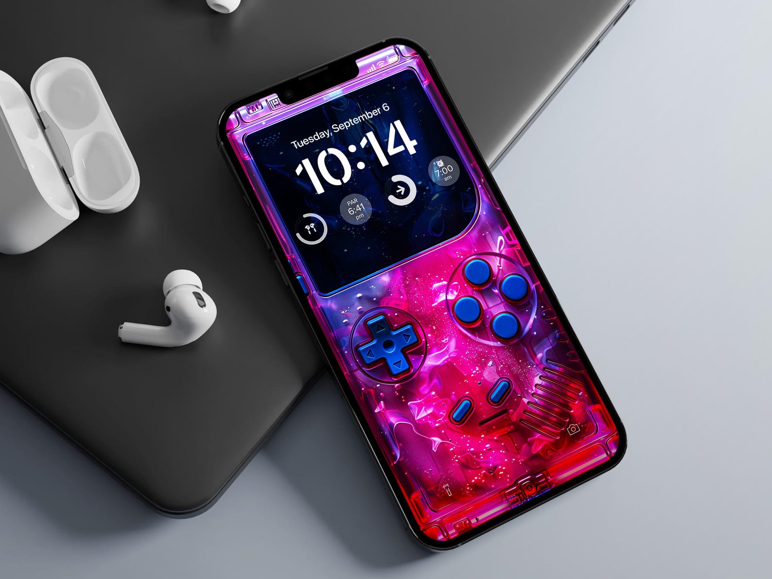 4k Retro Game Pink Console Original Mobile Wallpaper, Whimsical ...