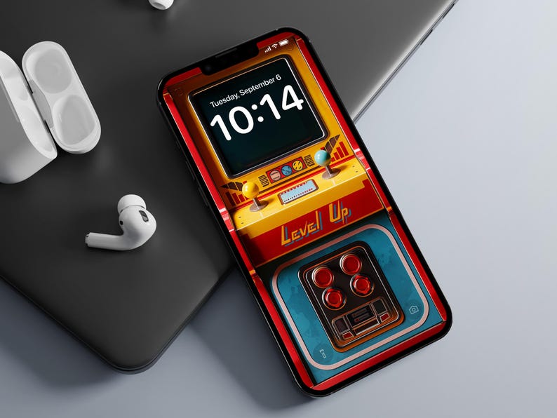 4k Street Style Arcade Video Game Machine, Mobile Wallpaper for iPhone ...