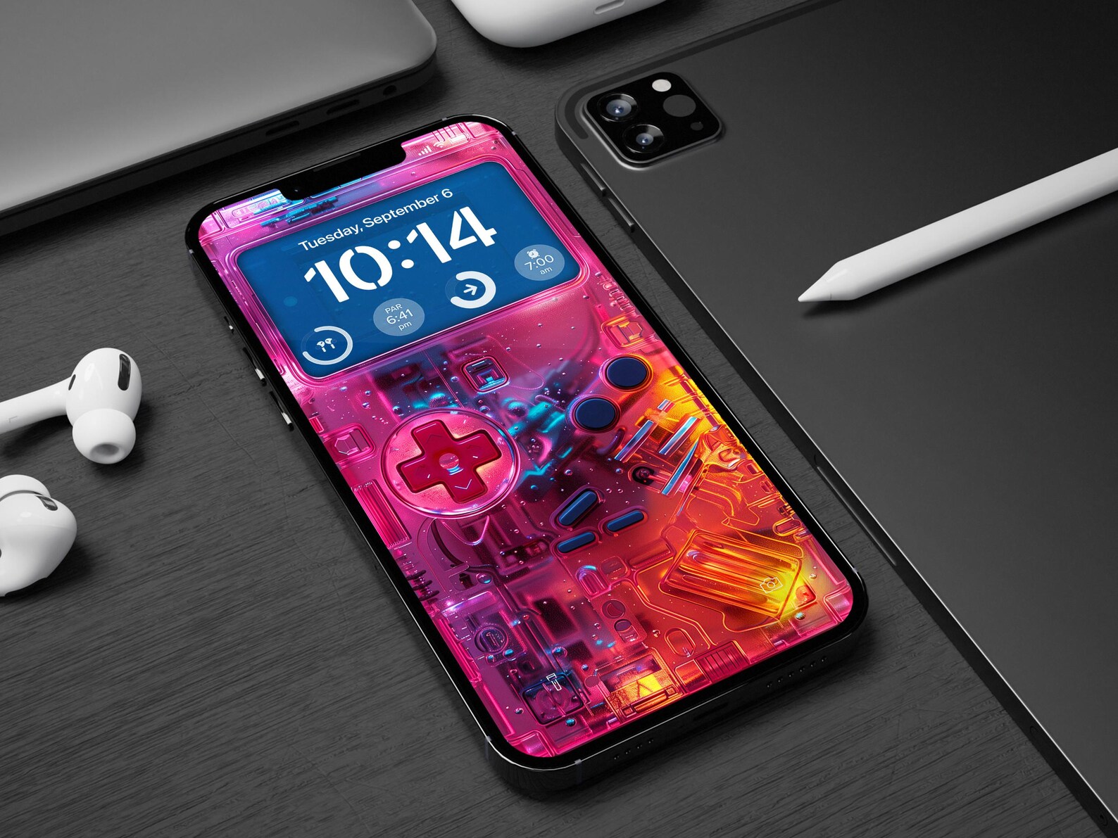 4k Retro Game Pink Console Original Mobile Wallpaper, Whimsical ...