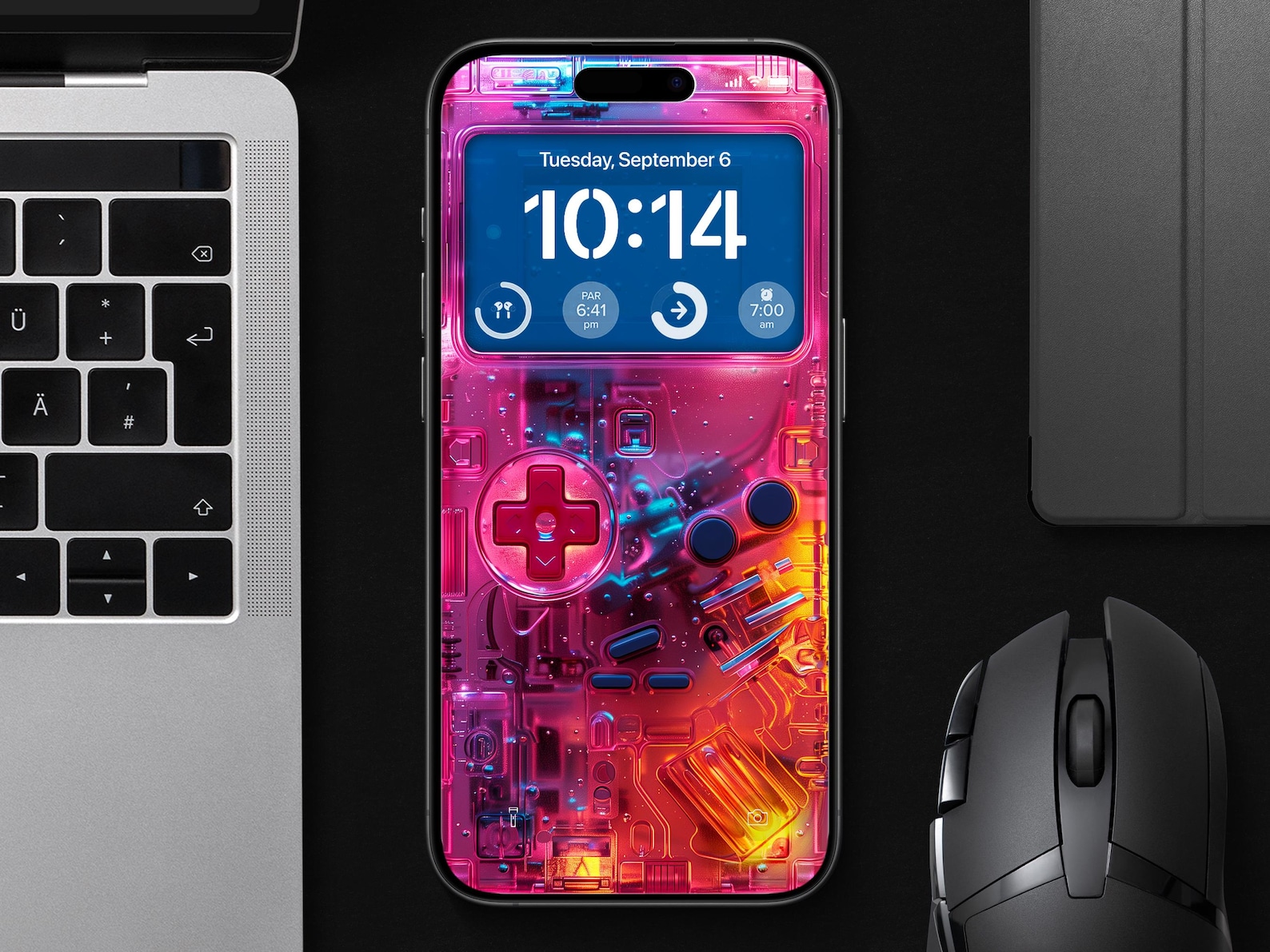 4k Retro Game Pink Console Original Mobile Wallpaper, Whimsical ...