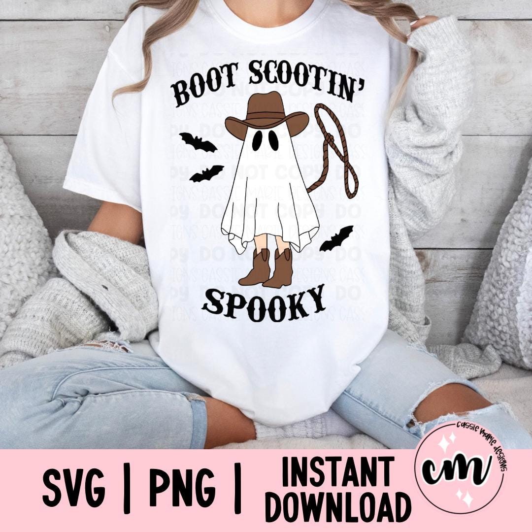 Boot Scootin Spooky Svg | Halloween Svg | Spooky Season Svg | Cowboy ...