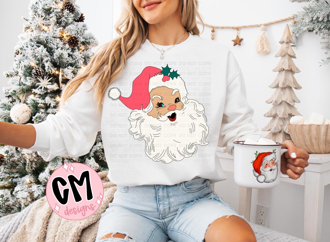 Retro Santa Png | Preppy Santa Png | Santa Png | Retro Png | Preppy Png ...