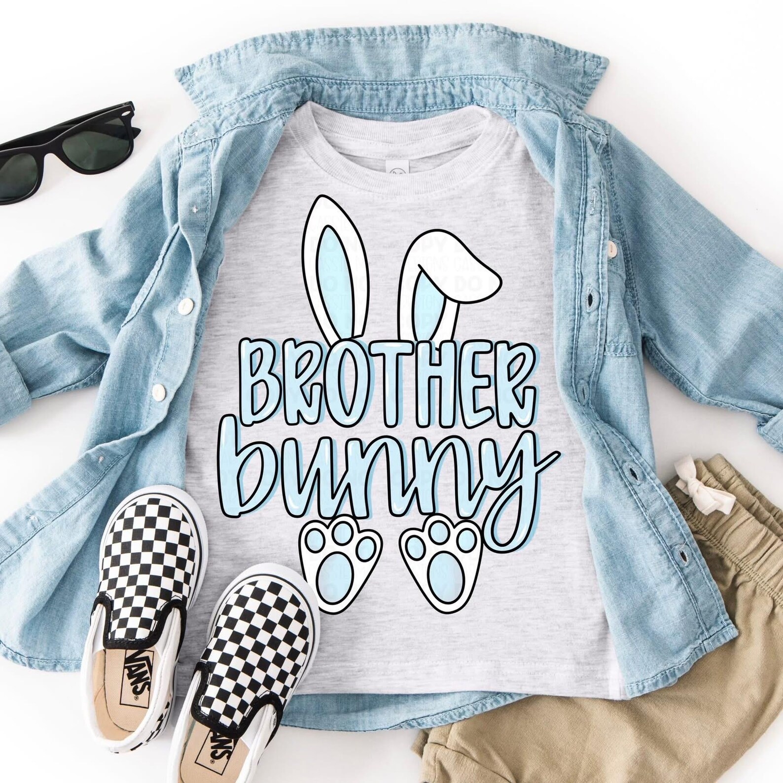 Brother and Sister Bunny Easter Pngs, Trendy Matching Easter Shirt ...