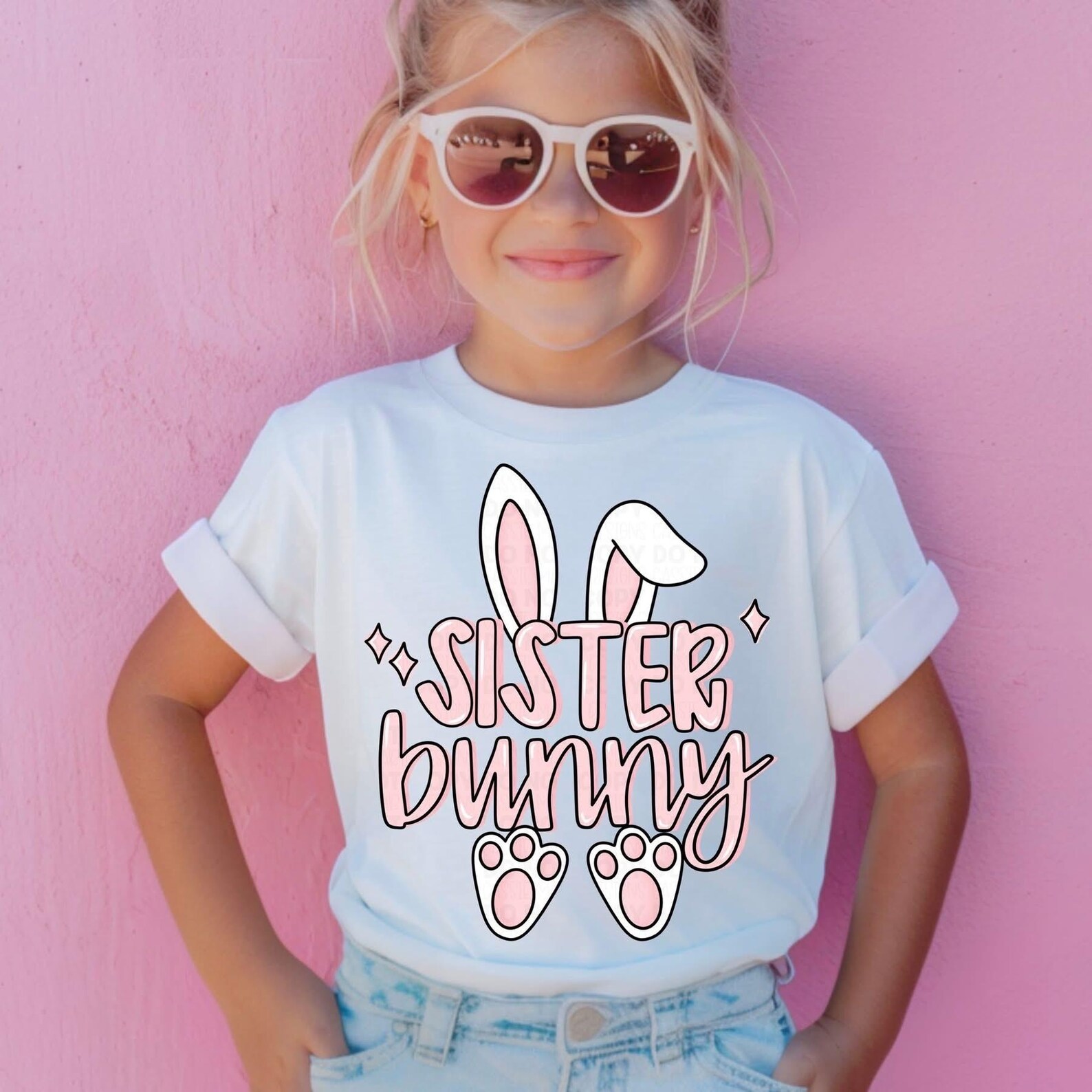 Brother and Sister Bunny Easter Pngs, Trendy Matching Easter Shirt ...