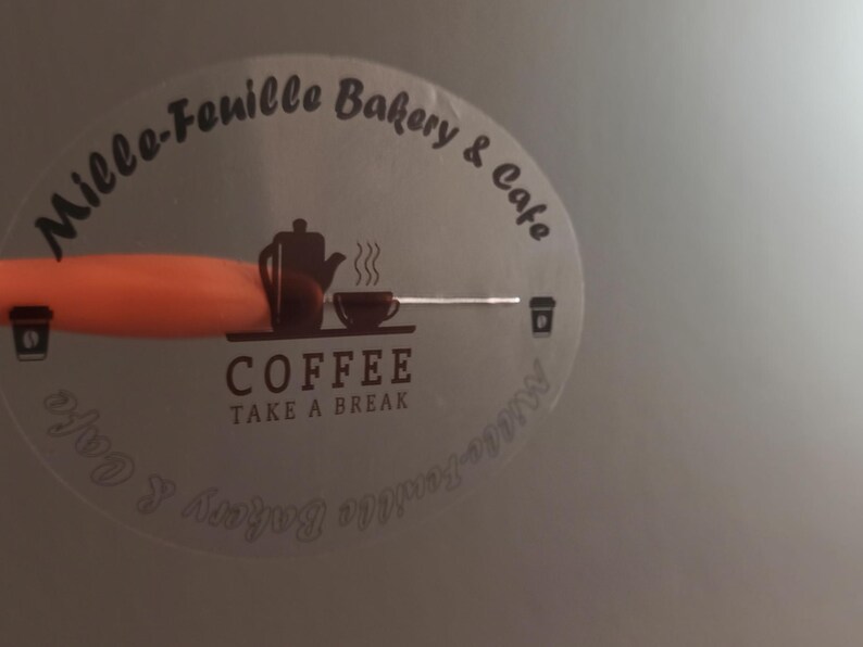 Coffee Logo Transparent Design Vinyl Stickers,small Business, Take A ...